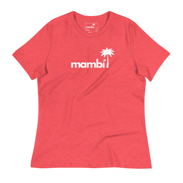 "Abigail" Relaxed-Fit Logo Tee | Women's | White Logo – Mambí